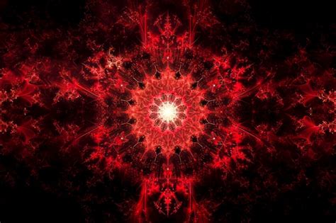 Premium Photo Infinite Reproductive Red Graphic Shape Fractal