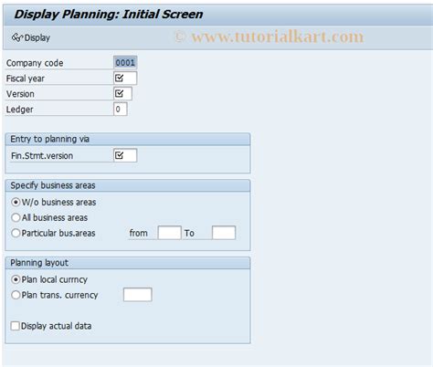 FSE N SAP Tcode Display Planning