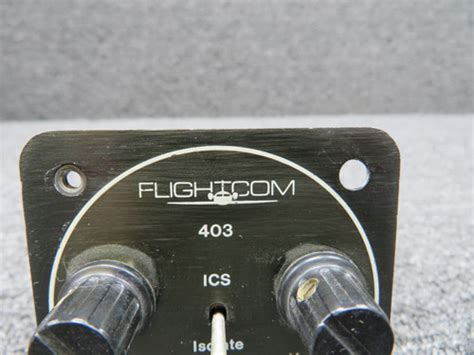 403 flightcom panel intercom unit square mount with worn holes