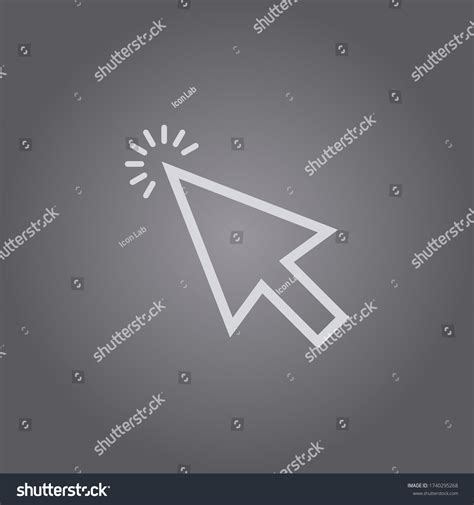 Cursor Linear Iconmouse Cursor Vectorpointer Symbolclicking Stock Vector Royalty Free