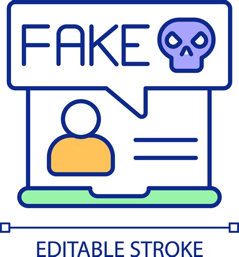 2d Simple Editable Misrepresentation Icon Representing Cyber Law