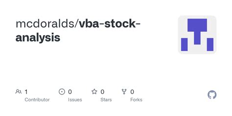 Github Mcdoraldsvba Stock Analysis