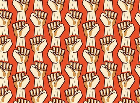 Revolution Seamless Pattern Aggression Anger Background Solidarity