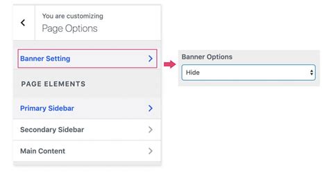 How To Hide Banner In Page Documentation