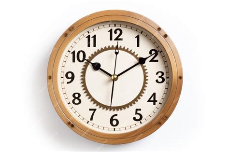 Premium Ai Image A Single Clock Isolated On White Background