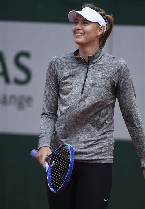 Maria Sharapova French Open Practice Day At Roland Garros CelebMafia