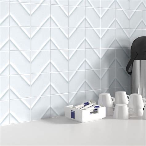 Emser Kumito 12x16 Ceramic Chevron Mosaic Tile Thin Set Installation