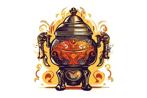 Premium Vector | Russian samovar vector cartoon flat elements isolated ...