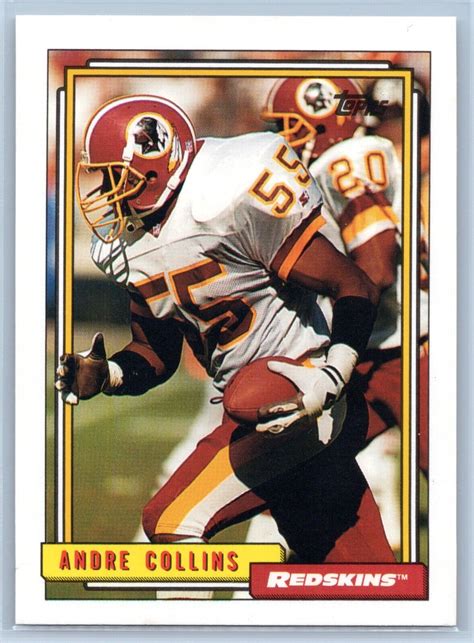 1992 Andre Collins Topps Football 203 Washington Redskins Nfl Football Card Ebay