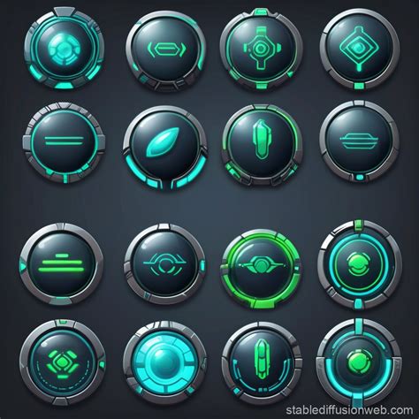 Sci Fi Futuristic 2d Game Button Design Stable Diffusion Online Sci Fi Futuristic 2d Game Button Design Stable Diffusion Online