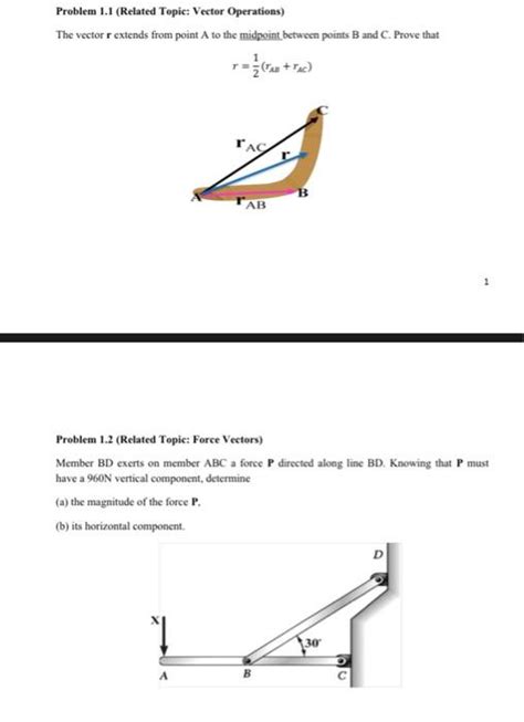 Solved Problem Related Topic Vector Operations The Chegg