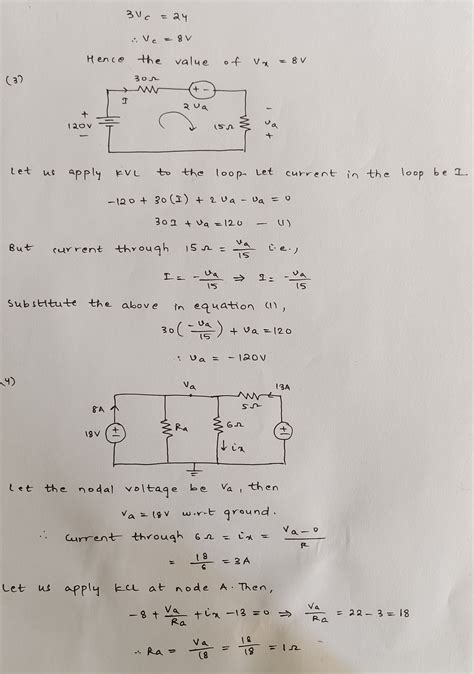 [Solved] 1. find vr2 and vx 2. fix ix = 1A find Vx 3. find VA 4. the ...