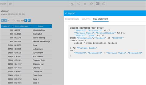 Virtual Table Sql Query Community
