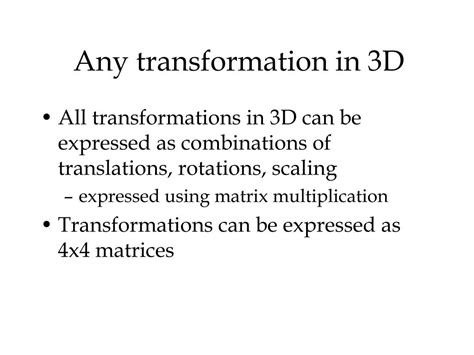 Ppt 3d Transformations Powerpoint Presentation Free Download Id564075