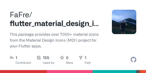 Github Fafrefluttermaterialdesignicons This Package Provides Over 7000 Material Icons
