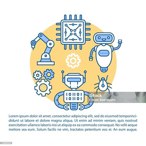 사이버 네틱스 문서 페이지 벡터 템플릿입니다 로봇 기술 및 엔지니어링 브로셔 잡지 선형 아이콘소책자 디자인 요소 인쇄 디자인