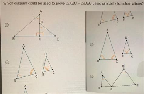 [FREE] Which diagram could be used to prove (triangle) ACB ~ (triangle ...
