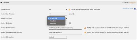 6 10 3 Docker Data Root Options Docker Engine Unraid