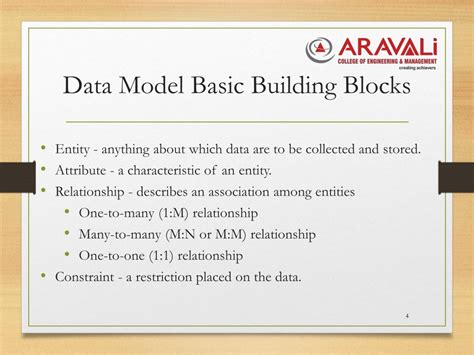 ppt data models department of computer and science powerpoint