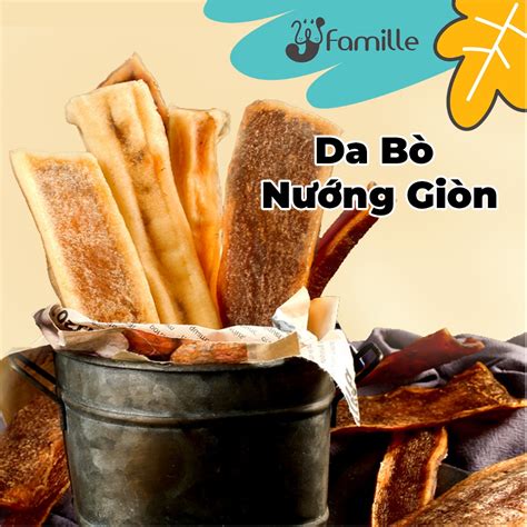 SẠCH NƯỚU HIỆU QUẢ Da Bò Nướng Giòn Thanh Gặm Giảm Stress Cho Thú Cưng JFamille Bổ Sung