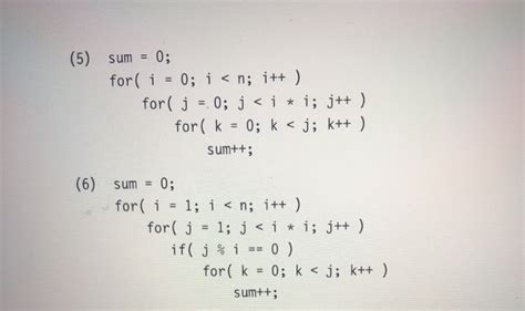 Solved For Each Of The Following Six Program Fragments A
