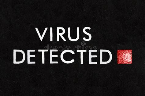 Virus Detected Warning Message On Screen Cyber Security Breach Data Protection Internet And