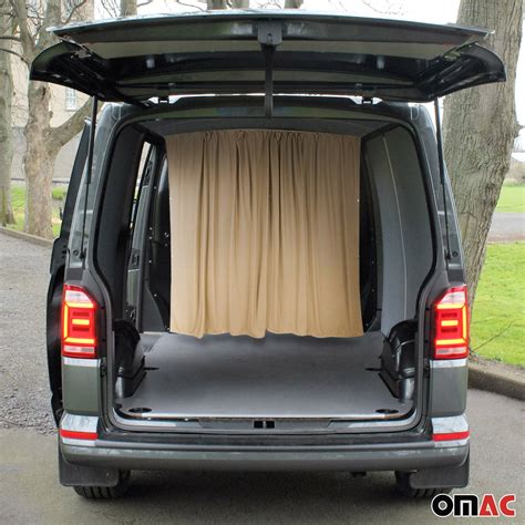 Chevrolet Astro Cabin Divider Curtains Privacy Curtains Beige 2 Curtai