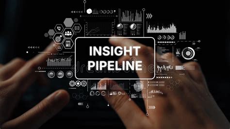 Hands On Keyboard With Data Visualization Elements For Business Insights And Analytics Pipeline
