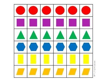 Shape Sorting Mats By The Bright Classroom TPT