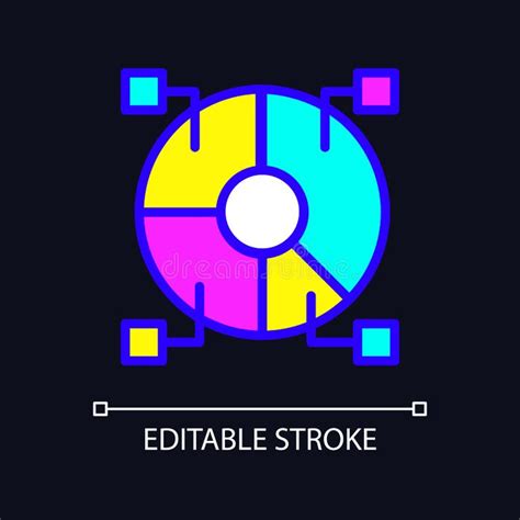 Data Set Analytics Rgb Color Pixel Perfect Icon For Dark Theme Stock Vector Illustration Of