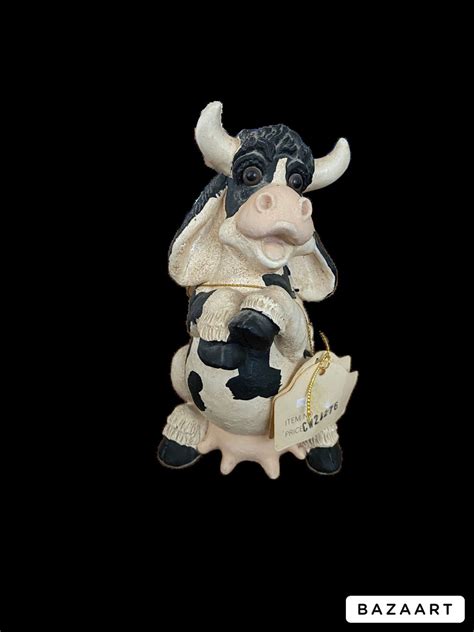 Pete Apsit Cute Cow Figurine 7 Etsy