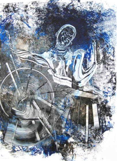 Big Sid Catlett Monoprint 2010 30x22 By Arthur Secunda For Sale On Art Brokerage