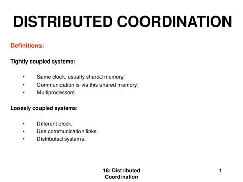 Ppt Distributed Coordination Powerpoint Presentation Free Download