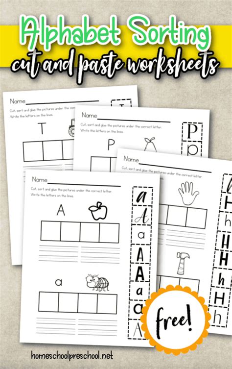 Cut And Paste Alphabet Worksheets