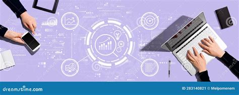 Data Analysis Concept With People Working Together Stock Image Image