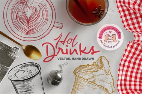 Hand Drawn Vector Outline Hot Drinks Afbeelding Door Spires · Creative Fabrica