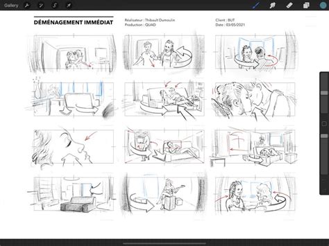 Free Procreate Storyboard Template For 2391 Aspect Ratio Scope 12 Frames On Din A4 Horizontal