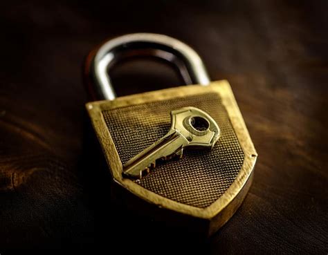 Security And Protection Featuring Symbols Like A Padlock Shield And