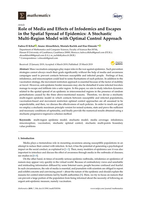 pdf role of media and effects of infodemics and escapes in the