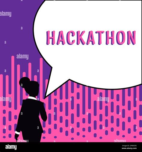 Hand Writing Sign Hackathon Business Idea Event Where Large Number Of