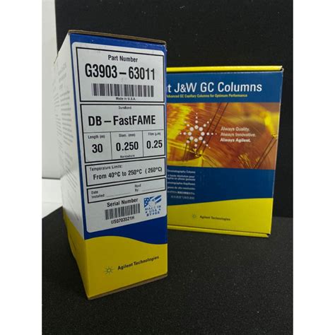 Gc Column Jandw Db Fastfame 30 M 025 Mm 025 µm Agilent Technologies Tr