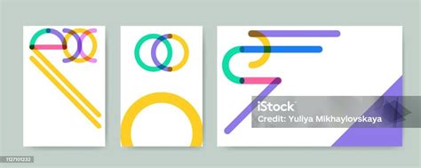 다채로운 기 라인 유행 일러스트 배경 현수막 평면 및 3d 디자인 요소 레트로 아트 포스터 전단지 배너 커버에 대 한 0명에 대한 스톡 벡터 아트 및 기타 이미지 Istock
