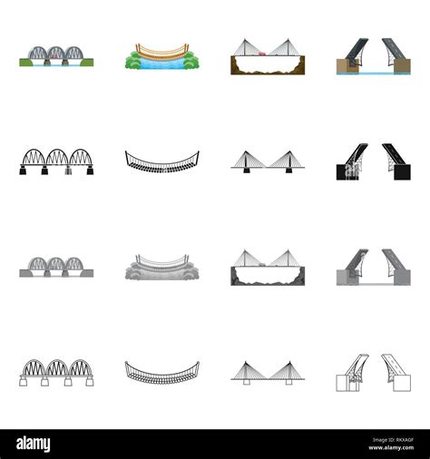 Vector Illustration Of Connection And Design Sign Collection Of Connection And Side Stock