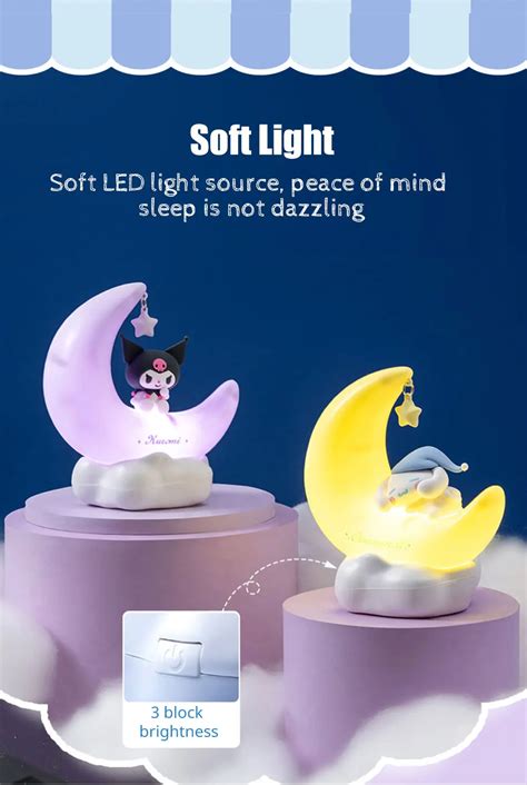 Cinnamoroll Sanrio Cartoon Moon Shaped Night Light Cute Doll
