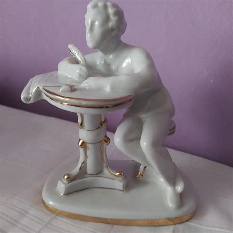 Винтажная фарфоровая статуэтка ас пушкина — цена 2490 грн в каталоге Статуэтки Купить товары для