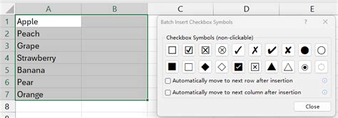 Batch Insert Checkbox Symbols With Ease In Excel