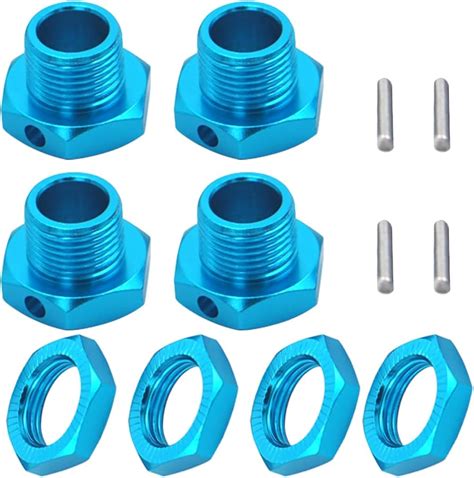 18 Buggy Tires Hpi Rc Carm17 17mm Aluminum Wheel Hex Hubs Adapter Nut
