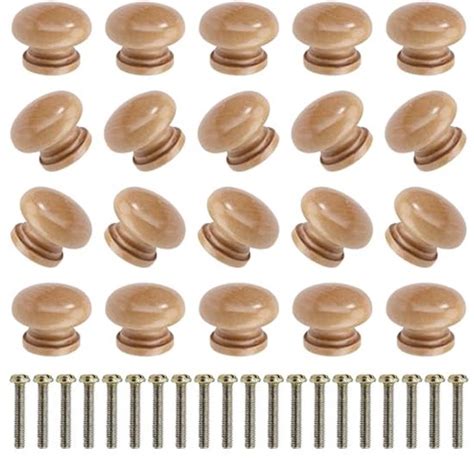 Houten Meubelknoppen Ronde Kastknoppen Voor Lade 20 Stuks 24mm Bol