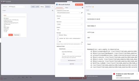 Outlook Nodeapierror Were Unable To Deserialize Known Issues N8n