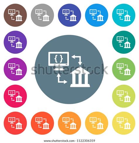 Open Banking Api Flat White Icons Stock Vector Royalty Free 1122306359 Shutterstock